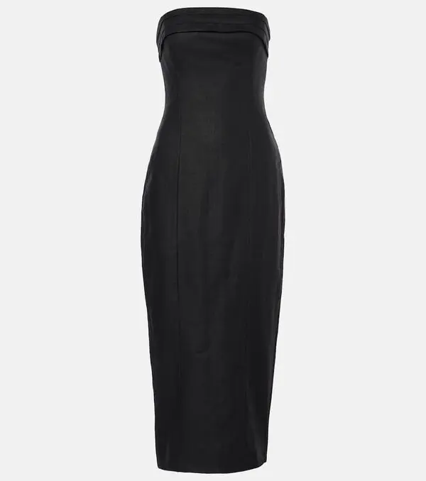 Faithfull The Brand Linen Midi Dress