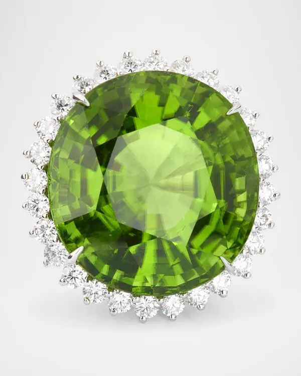 ROBERT ERICH 18k White Gold Peridot And Diamond Ring