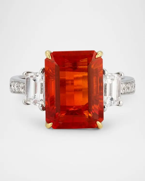 ROBERT ERICH 18k Gold Fire Opal And Diamond Ring