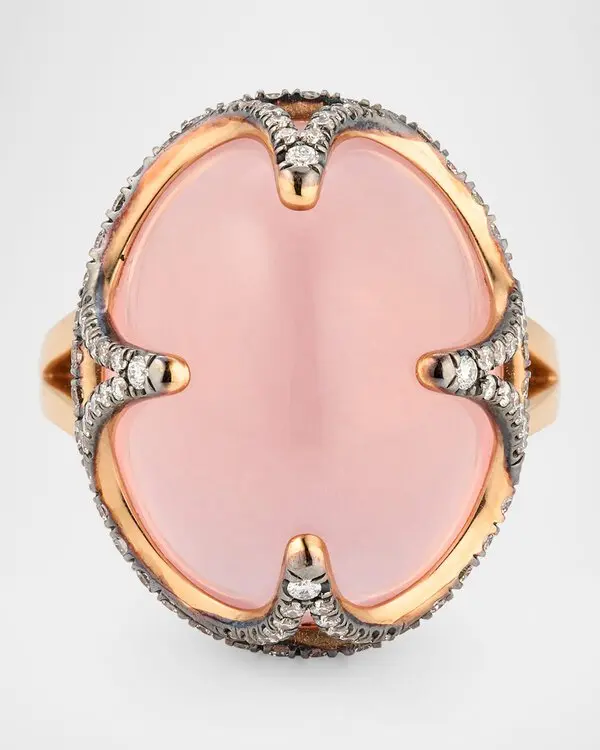 ROBERT ERICH 18k Rose Gold, Diamond, And Quartz Ring