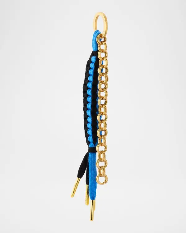 Golden Goose Braided Tassel Keychain - Bluette/black