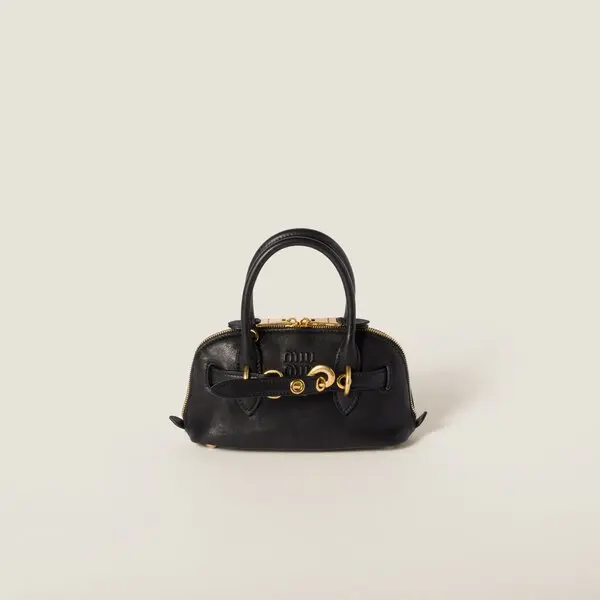 Miu Miu Aventure Mini Nappa Leather Bag - Black
