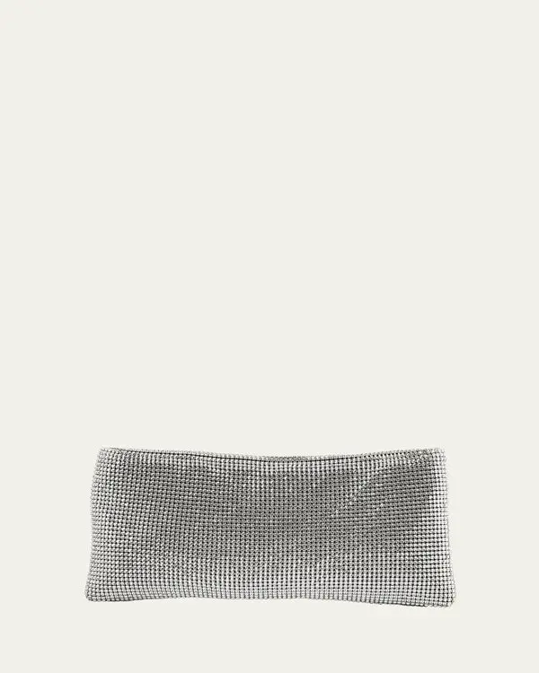 CHRISTIAN LOUBOUTIN Maykimay Mesh Crystal Pouch Clutch Bag