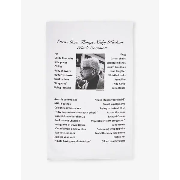 NICKY HASLAM STUDIO LTD 2021 Archive Design Even More Things Cotton Tea Towel