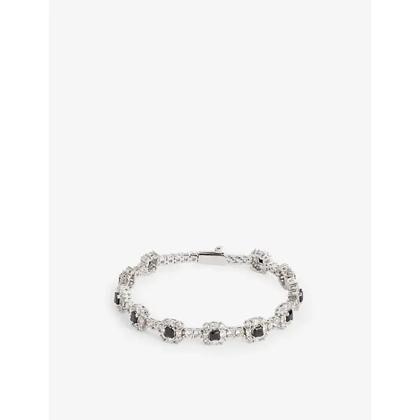 DARKAI 18ct White Gold-plated Bracelet - White & Black