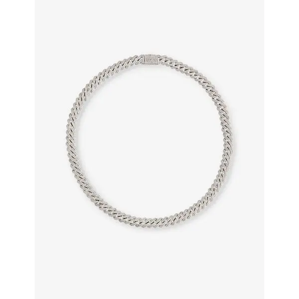 DARKAI Mini Prong Pavé Necklace - White
