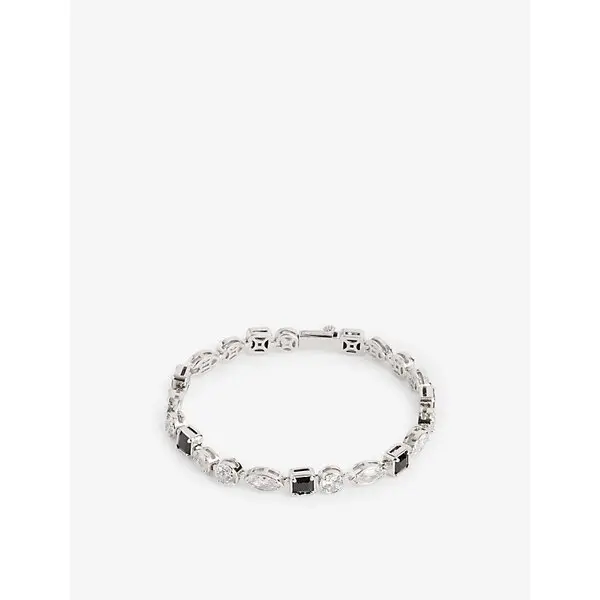DARKAI 18ct White Gold-plated Bracelet - White & Black