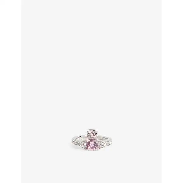 VIVIENNE WESTWOOD Ismene -plated Recycled-silver And Crystal Ring