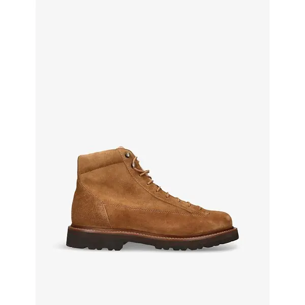 Brunello Cucinelli Corduroy-insert Suede Ankle Boots - Tan