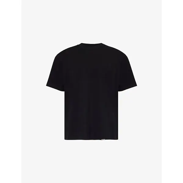 REPRESENT Initial Short-sleeves Oversized Cotton-jersey T-shirt - Black