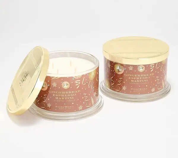 HOMEWORX BY SLATKIN + CO. As Is S/2 18oz Holiday Party