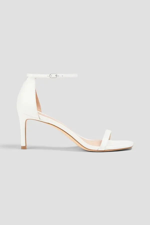 STUART WEITZMAN Amelina 75 Leather Sandals - White