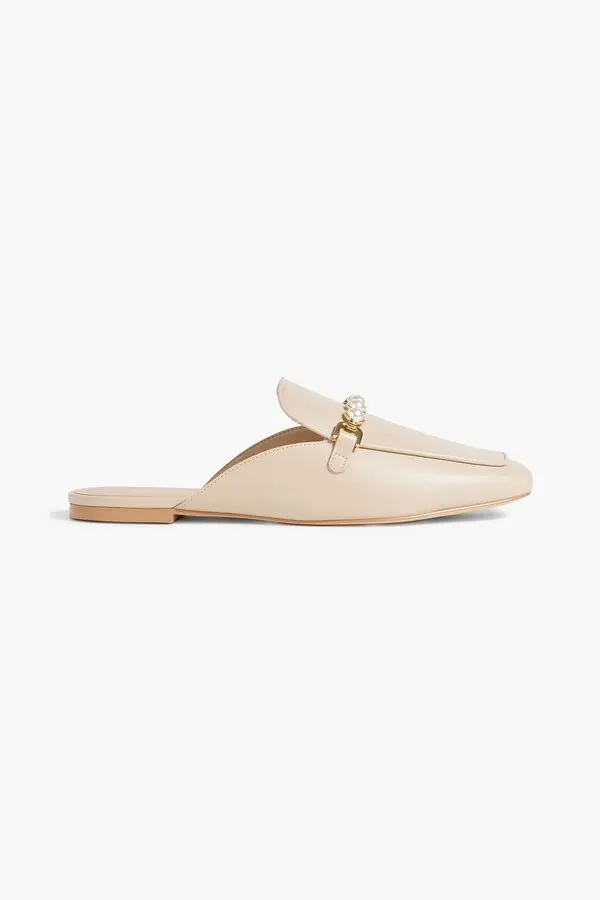 STUART WEITZMAN Perla Embellished Mules - Beige