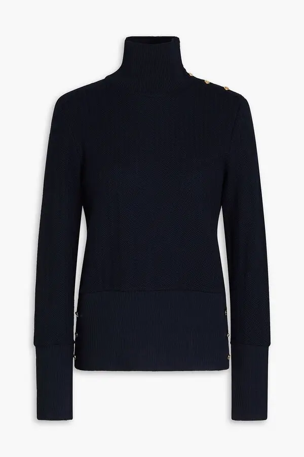 Thom Browne Herringbone Wool Turtleneck Sweater