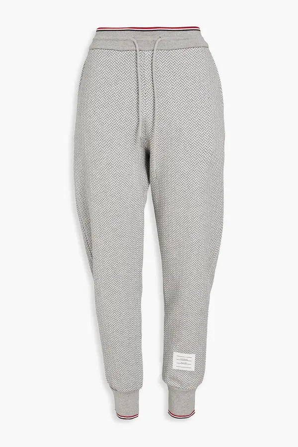 Thom Browne Herringbone Cotton Track Pants