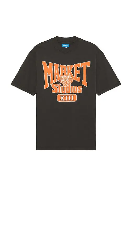 MARKET Studios T-shirt In Charcoal - Washed Black