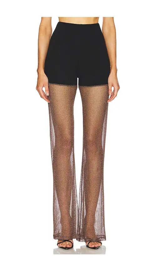 Aaizél Shimmer Sheer Contrast A-line Pant