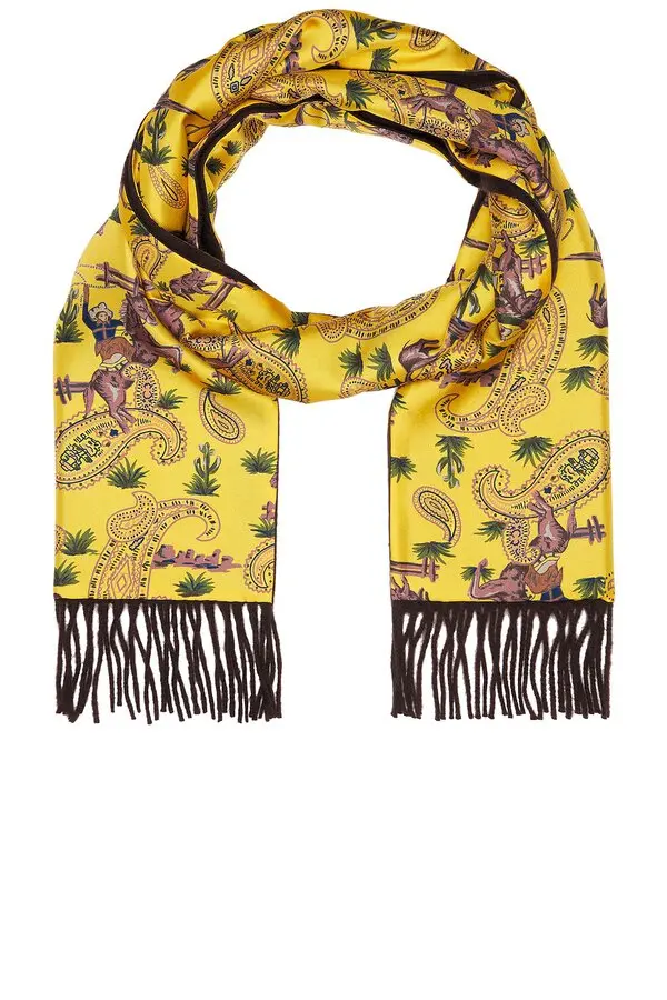 BEAMS Rev Scarf Cowboy In Brown