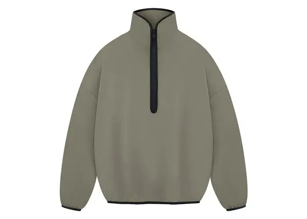 Fear Of God Athletics Suede Fleece 1/2 Zip - Clay