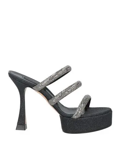 サンダル・ミュール CASADEI 1L091V1401SOLEC9700 Sandals Silver Casadei Strappy Woven Sandals In Silver - 79% Off | Editorialist