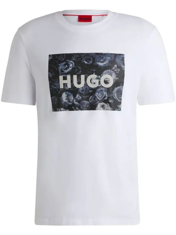 Hugo Boss Logo-print Cotton T-shirt - White