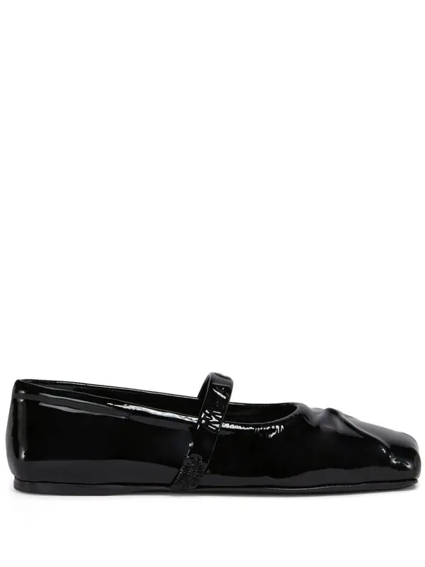 Marni Patent-finish Ballerina Shoes - Black