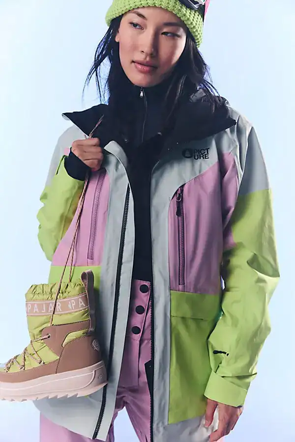 Picture Organic Haakon Jacket Slit Green Orchid Acid Editorialist