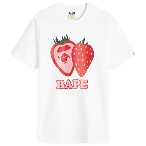 A Bathing Ape Bape Strawberry T-Shirt White Editorialist