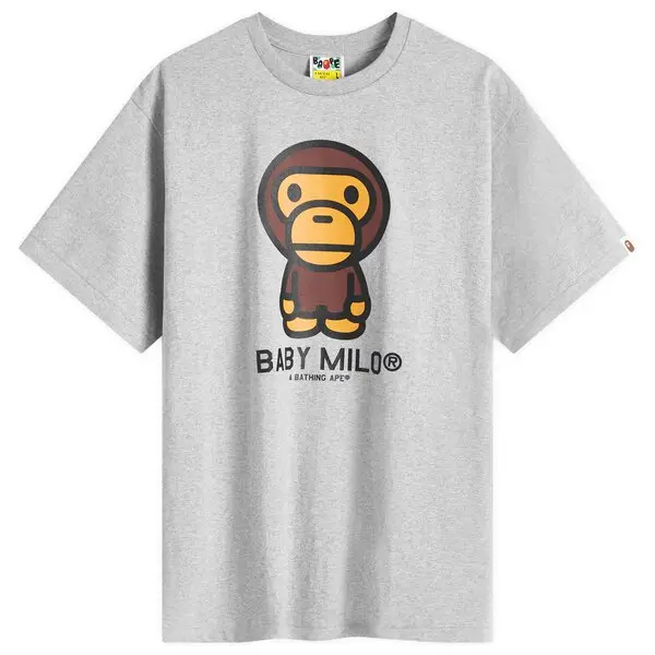 A Bathing Ape BABY MILO Tシャツ グレー L A Bathing Ape Baby Milo T-Shirt - Grey | Editorialist