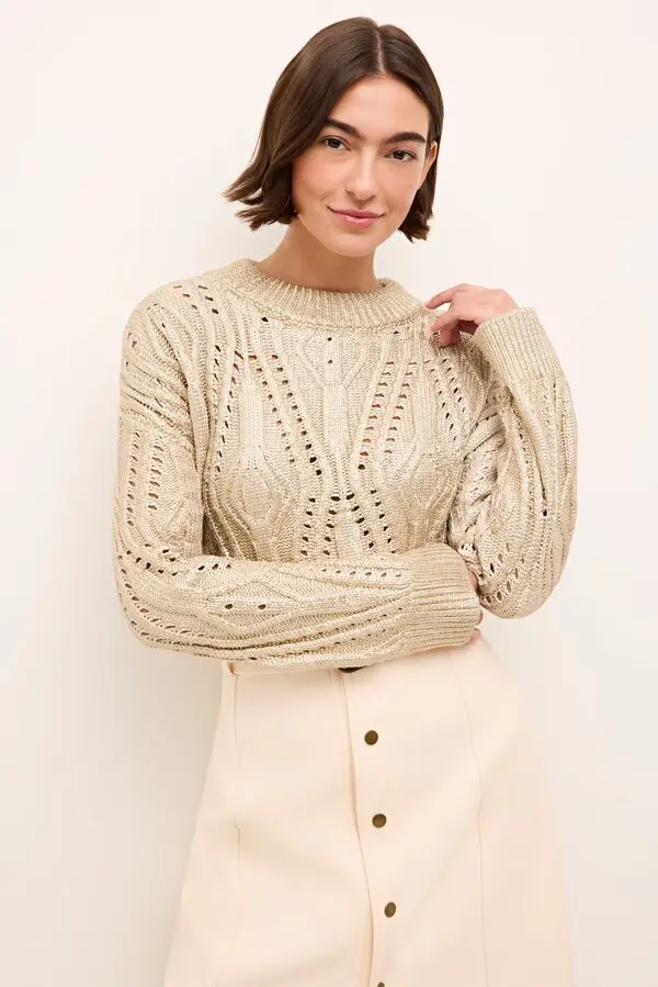 MARIE OLIVER Maxine Metallic Knit Sweater