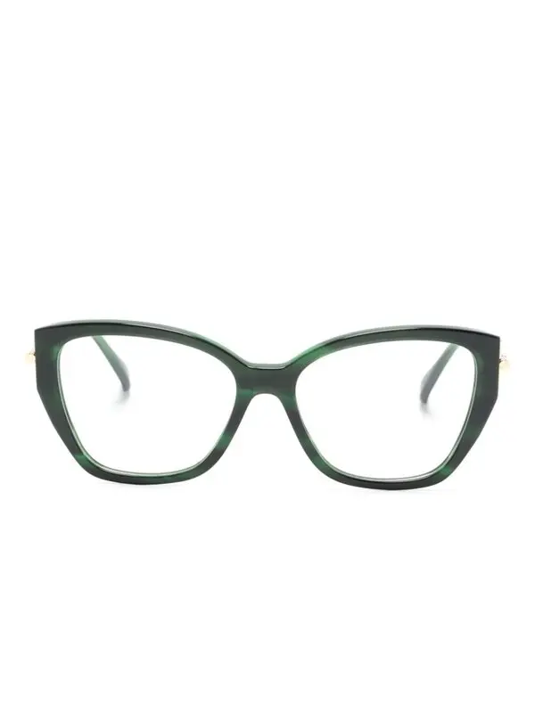 MAX MARA EYEWEAR Tortoiseshell Cat-eye Frame Sunglasses - Green