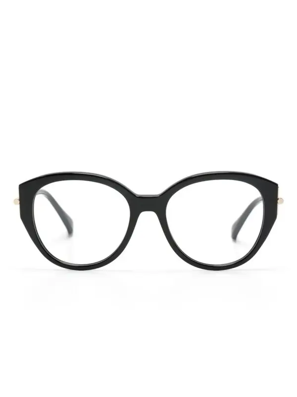 MAX MARA EYEWEAR Logo-engraved Round-frame Glasses