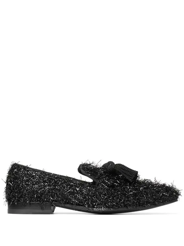 Jimmy Choo Foxley tasseled loafers Jimmy Choo Foxley Jacquard Tassel Loafers on SALE | Saks OFF 5TH main image 4