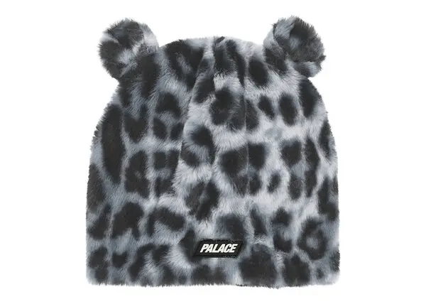 PALACE Furry Ears Nein Cuff Beanie - Snow Leopard