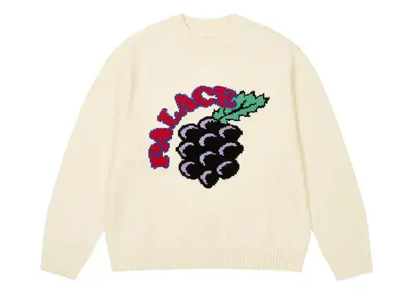 Palace Grape Knit - Soft White | Editorialist