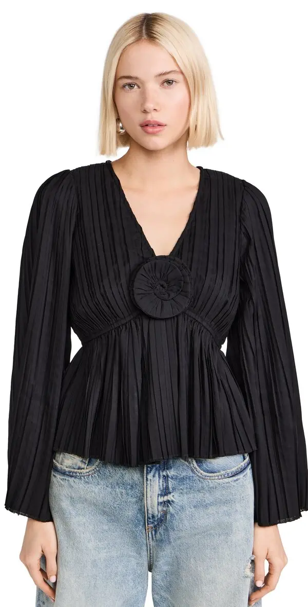 Sea Nomi Solid Rosette Top