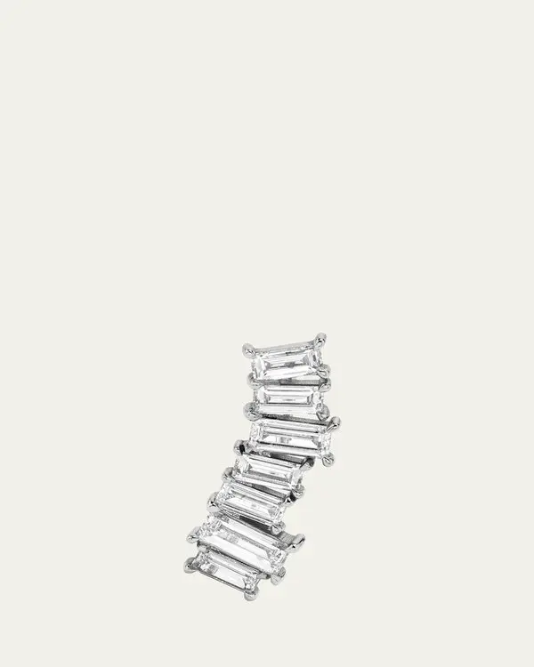 VRAI 14k Gold Baguette Lab Grown Diamond Ear Climber - Left Ear