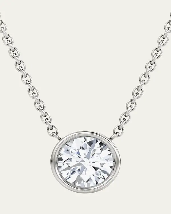 VRAI 0.75tcw Round Lab Grown Diamond Solitaire Necklace - White Gold