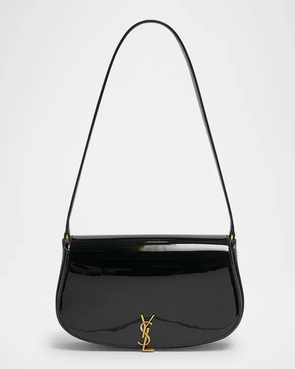 Saint Laurent Mini Shoulder Bag In Patent Leather - Black
