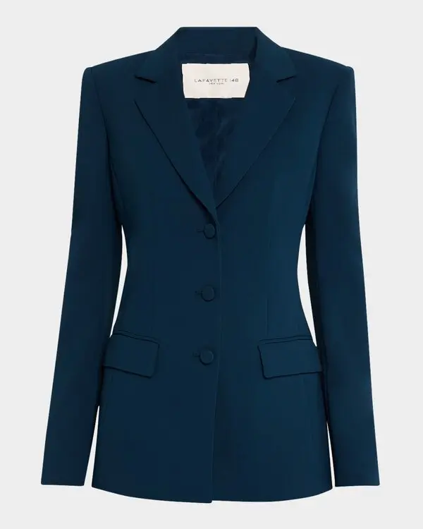 Lafayette 148 New York Single-breasted Blazer - Lido Blue