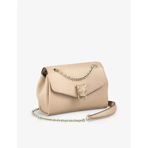 Cartier PanthèRe De Chain Mini Leather Cross-Body Bag - Beige
