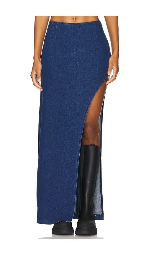 Superdown Tirza Maxi Denim Skirt