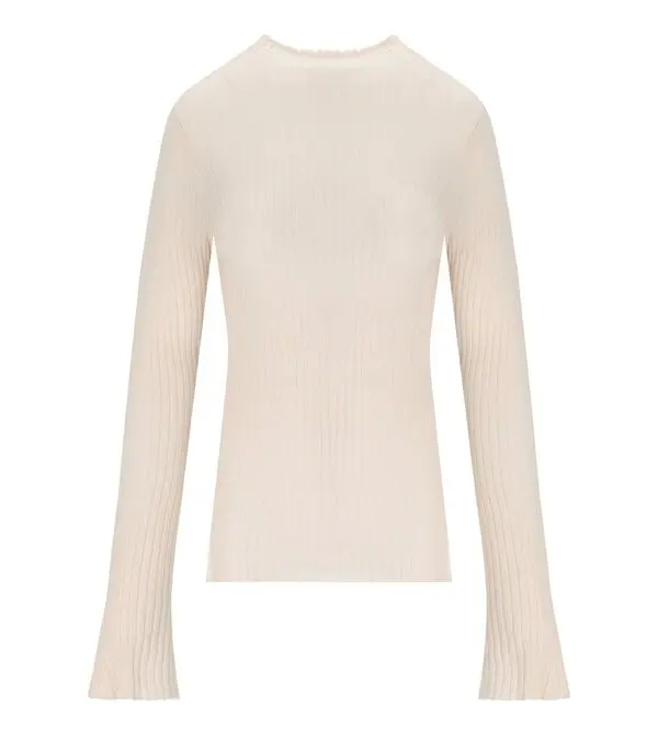 CRUNA Connie Ribbed Jumper - White