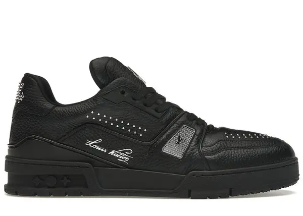 LOUIS VUITTON Trainer Calf Leather Sneakers - Black