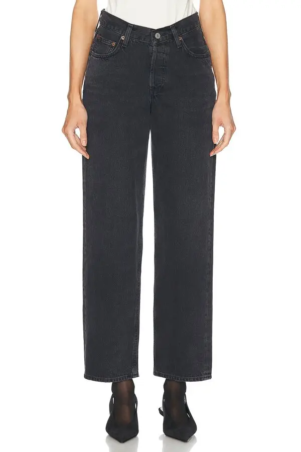 AGOLDE V Waist Baggy Jeans - Hitch