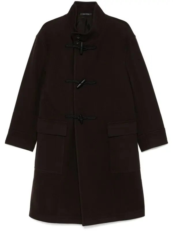 Tagliatore Wool Blend Coat - Brown