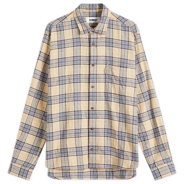 You Must Create Curtis Check Shirt - Beige Multi