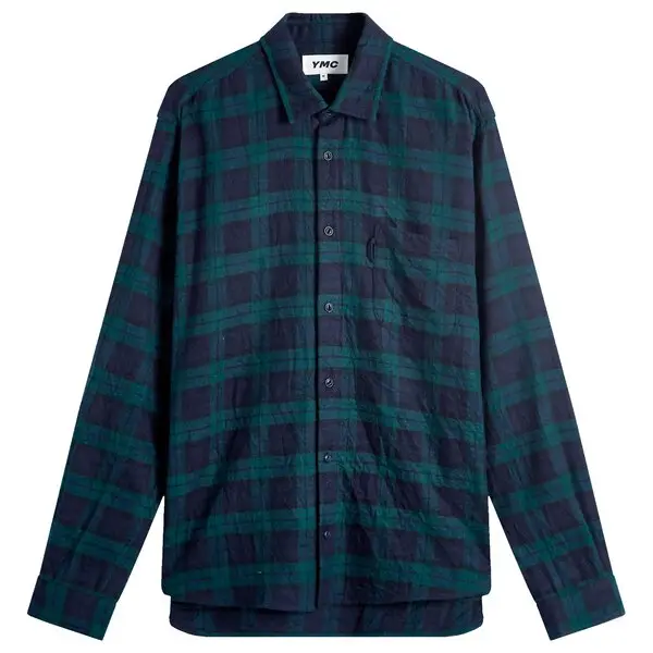 You Must Create Curtis Check Shirt - Navy Multi