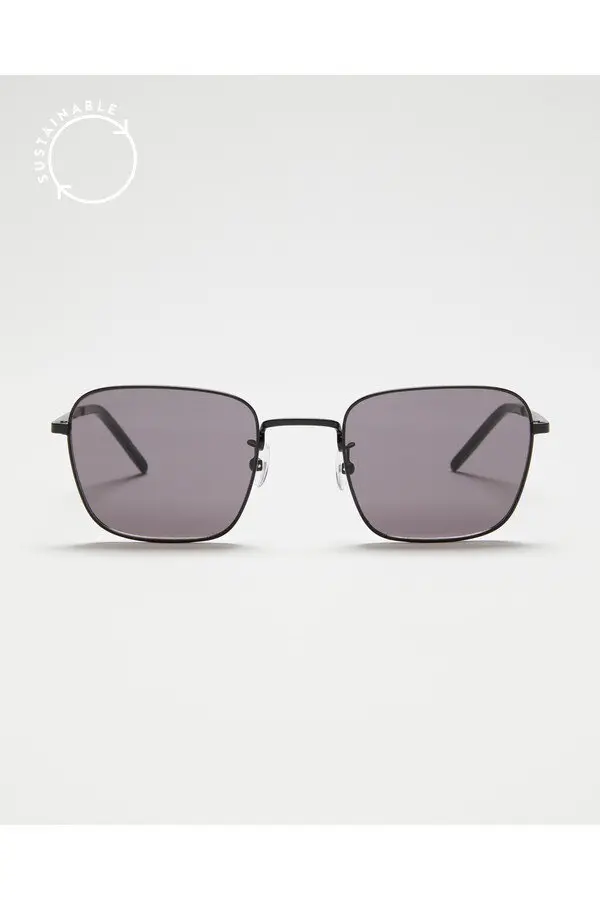 Paige Harper Square Frame Sunglasses - Black