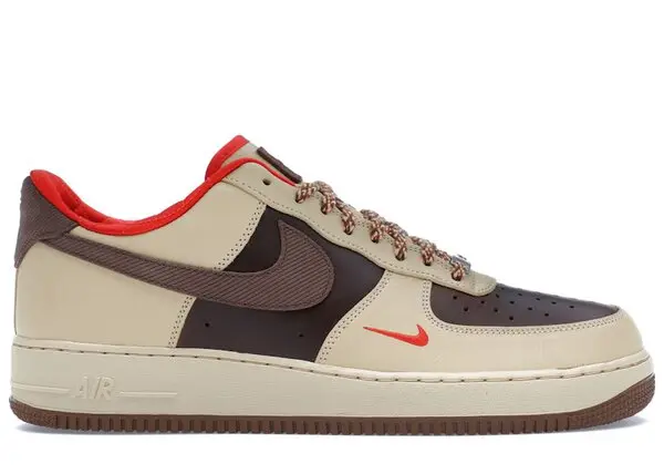 Nike Force 1 Low '07 Sneakers - Light British Tan/sesame/picante Red